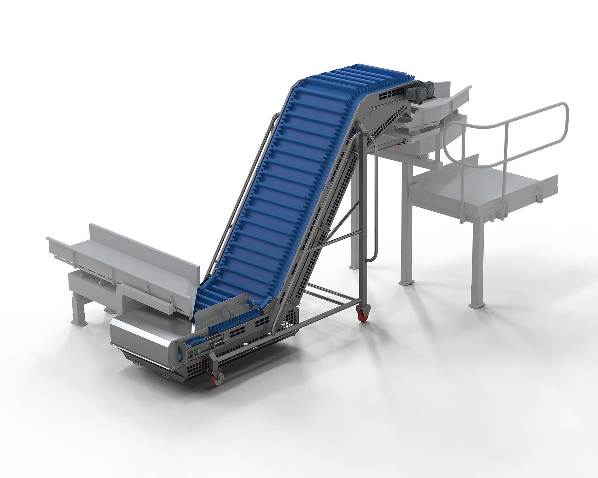 Flighted Belt Elevators - Conveying Systems - KMG Systems