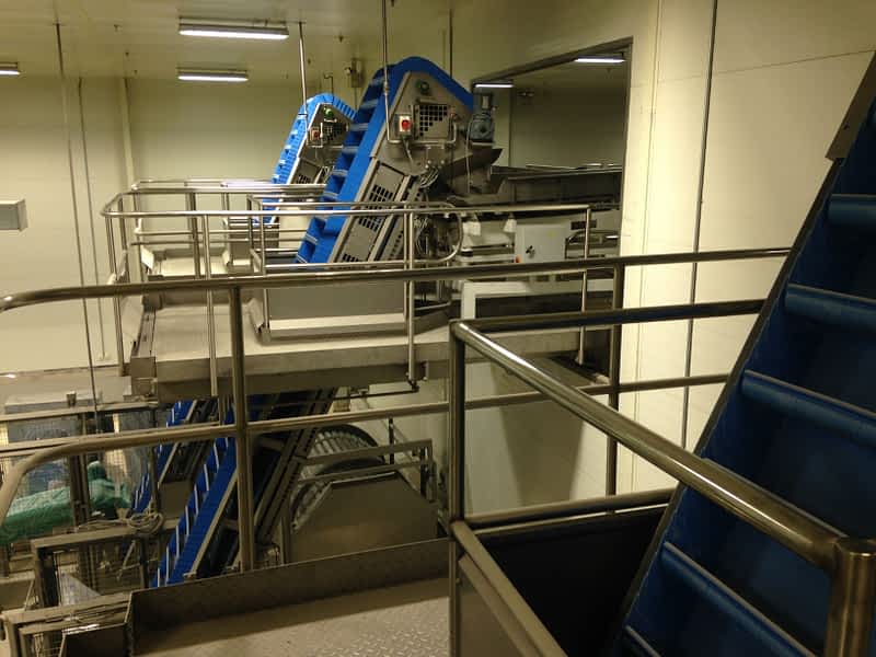 Flighted Belt Elevators - Conveying Systems - KMG Systems